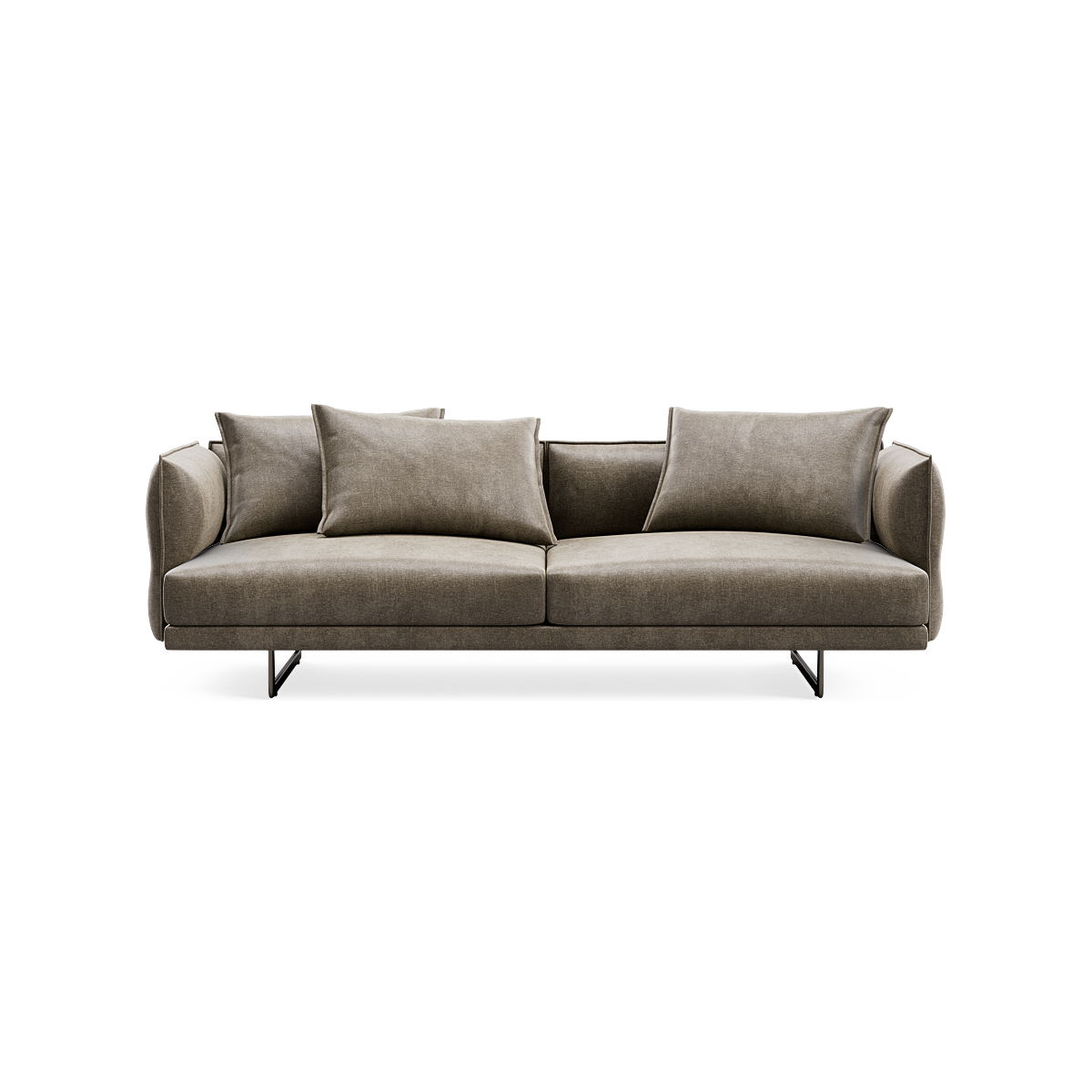 Zaza 3 Seater Sofa with Deep Seats and Adjustable Arms 2510mm W