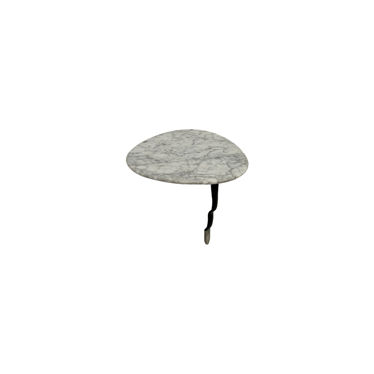 Smart Crescent Table - Carrara Marble 365mm W